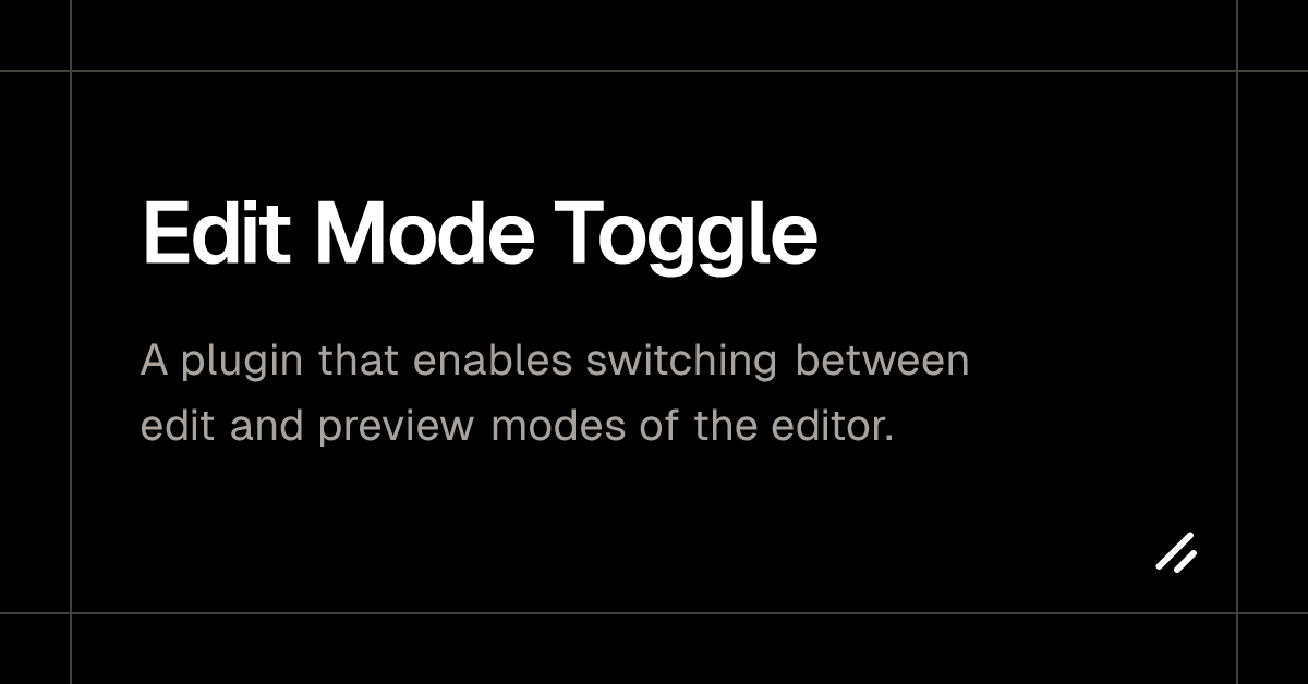 Edit Mode Toggle - shadcn/editor