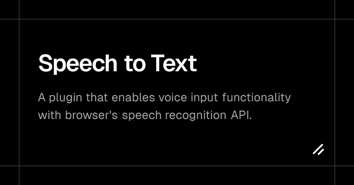 Speech to Text - shadcn/editor