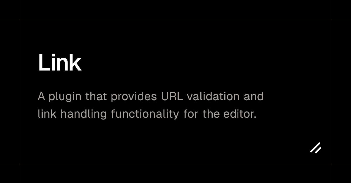 Link - shadcn/editor