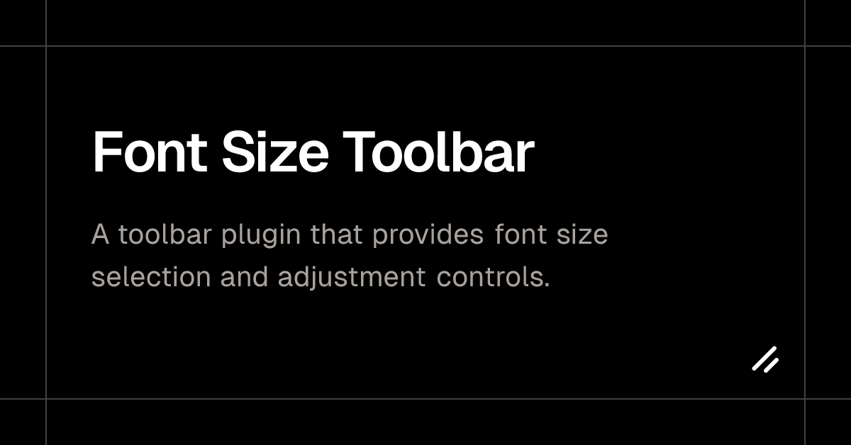 Font Size Toolbar - shadcn/editor
